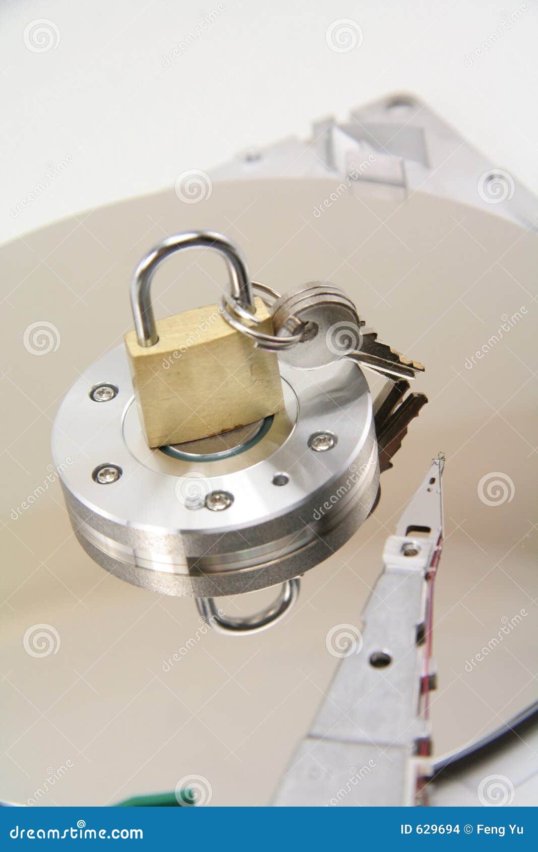 Hard Drive Details and Lock Stock Photo - Image of insecure, drive: 629694