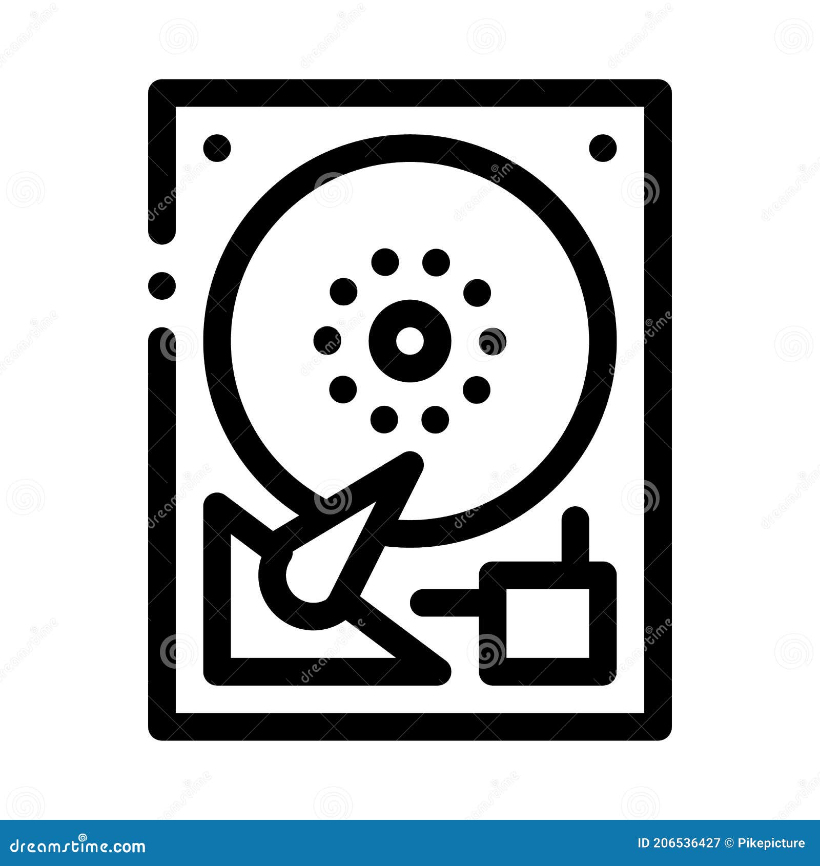 Hard Drive Disk Black Icon Vector Illustration Stock Illustration ...