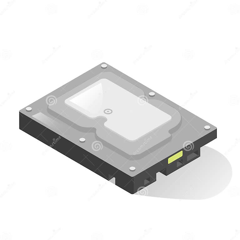 Hard Drive, Fixed Disk or HDD for Computer. Winchester Realistic Icon ...