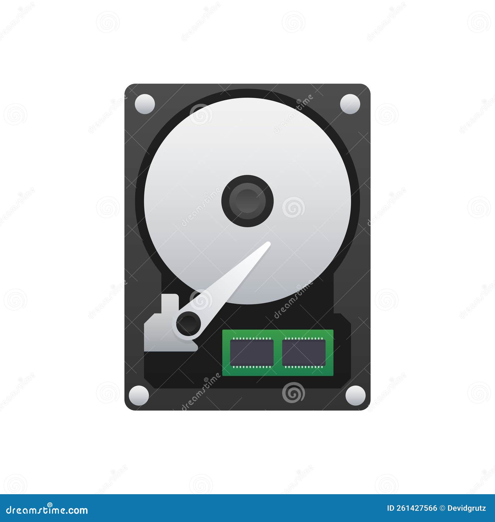 Hard Drive Hdd Sign, Label. Vector Stock Illustration. Stock Vector ...