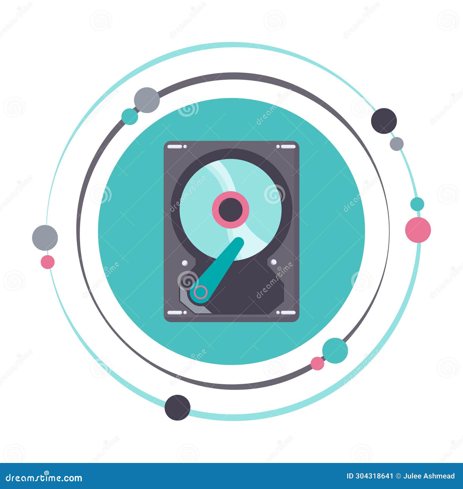 Computer Hard Drive Isolated Vector Illustration Graphic Icon Symbol ...