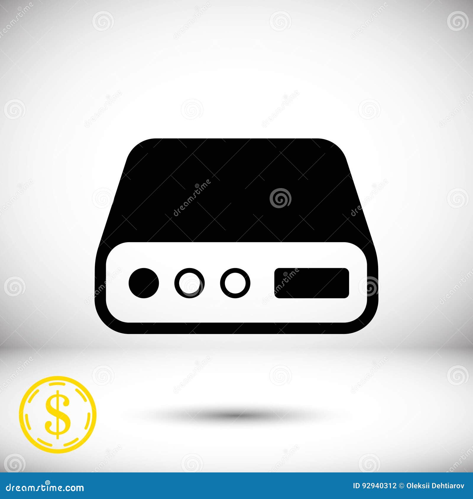 Hard Drive Icon Stock Vector Illustration Flat Design Stock Vector ...