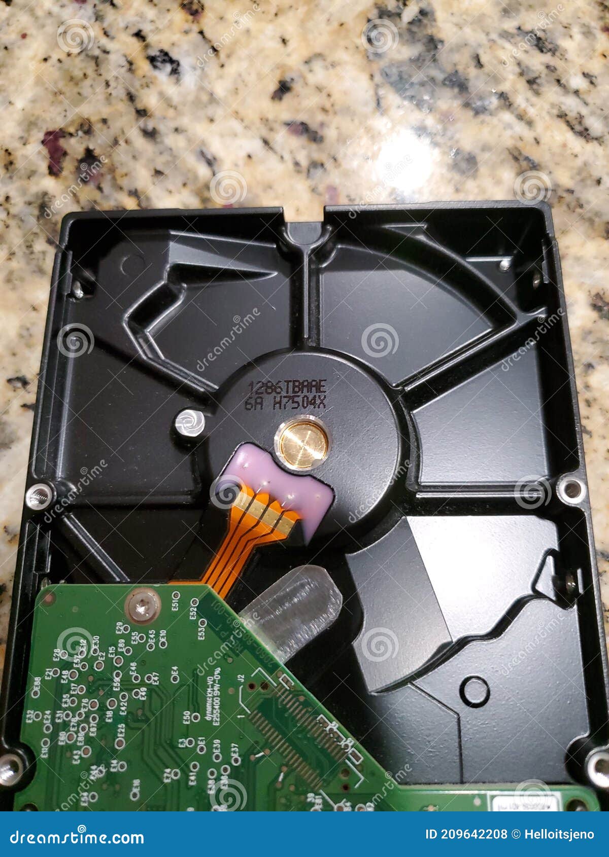 Hard drive inside stock photo. Image of green, inside - 209642208