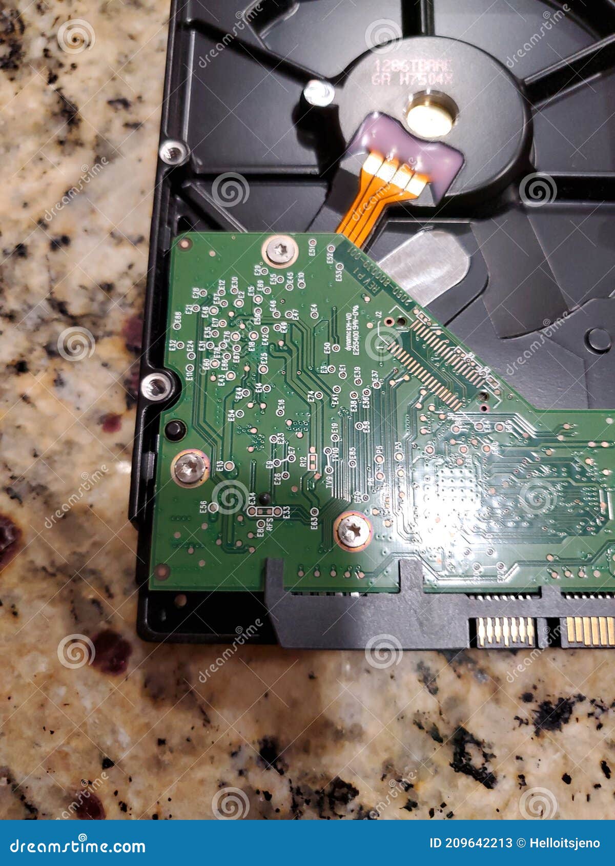 Hard drive inside stock image. Image of light, laptop - 209642213