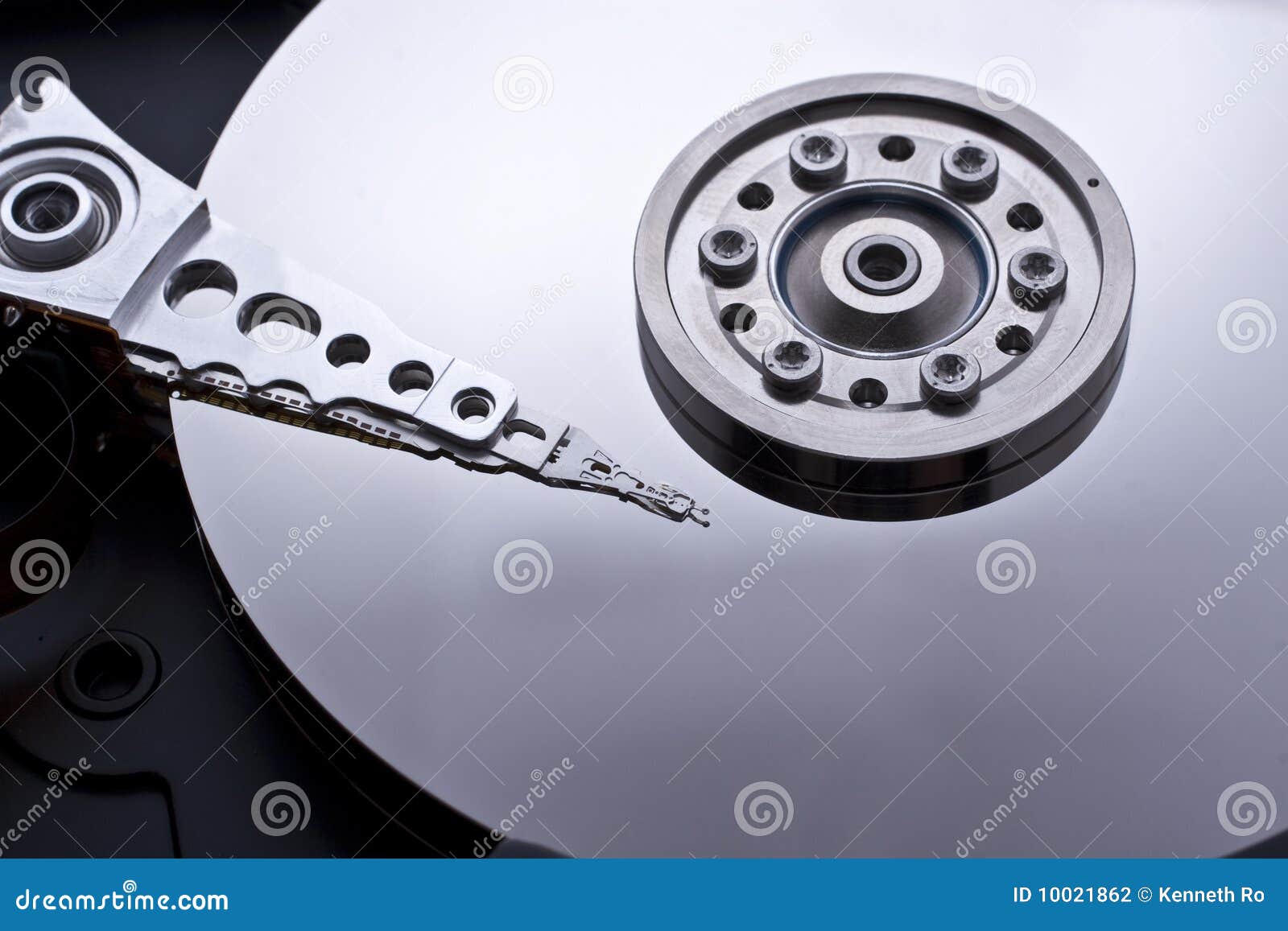 Hard drive inside details stock photo. Image of electronic - 10021862