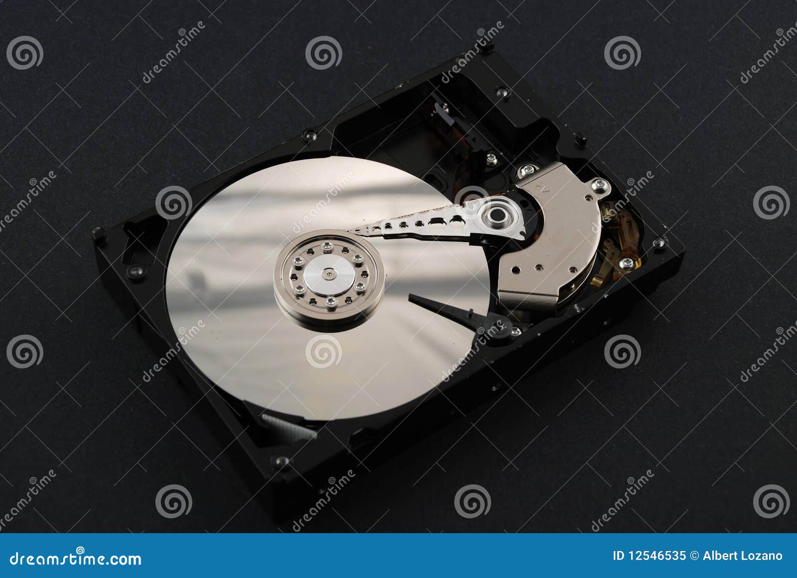 Hard drive interior stock image. Image of microelectronics - 12546535