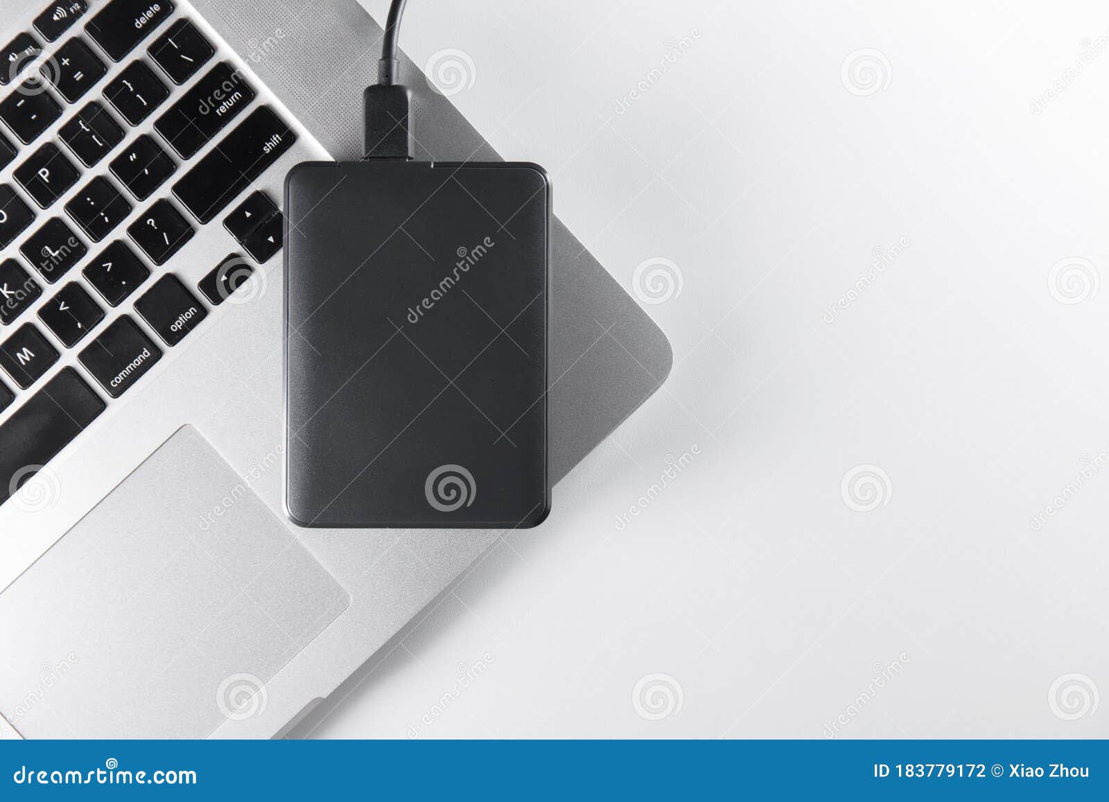 Hard drive and laptop stock photo. Image of input, save - 183779172