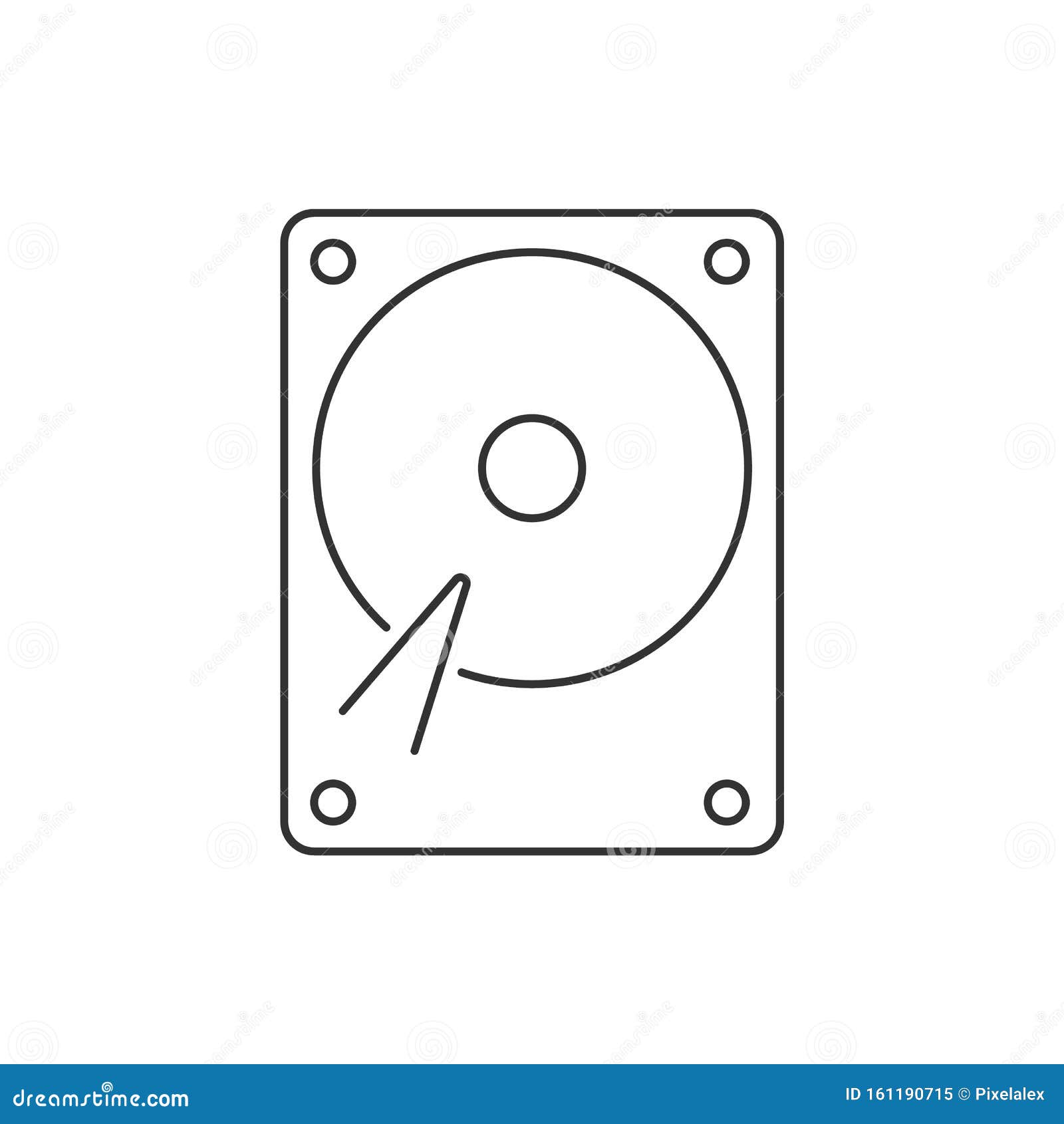 Linear Sata Icon From Electronic Devices Outline Collection. Thin Line ...