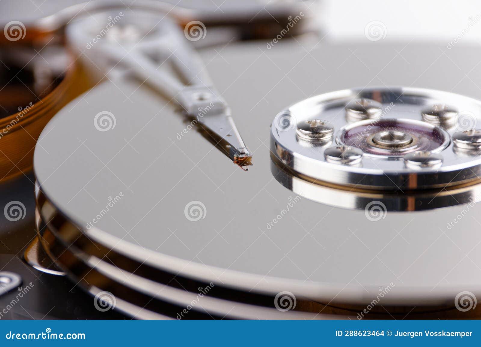Hard Drive and Magnifying Glass, Representing the Process of Searching ...
