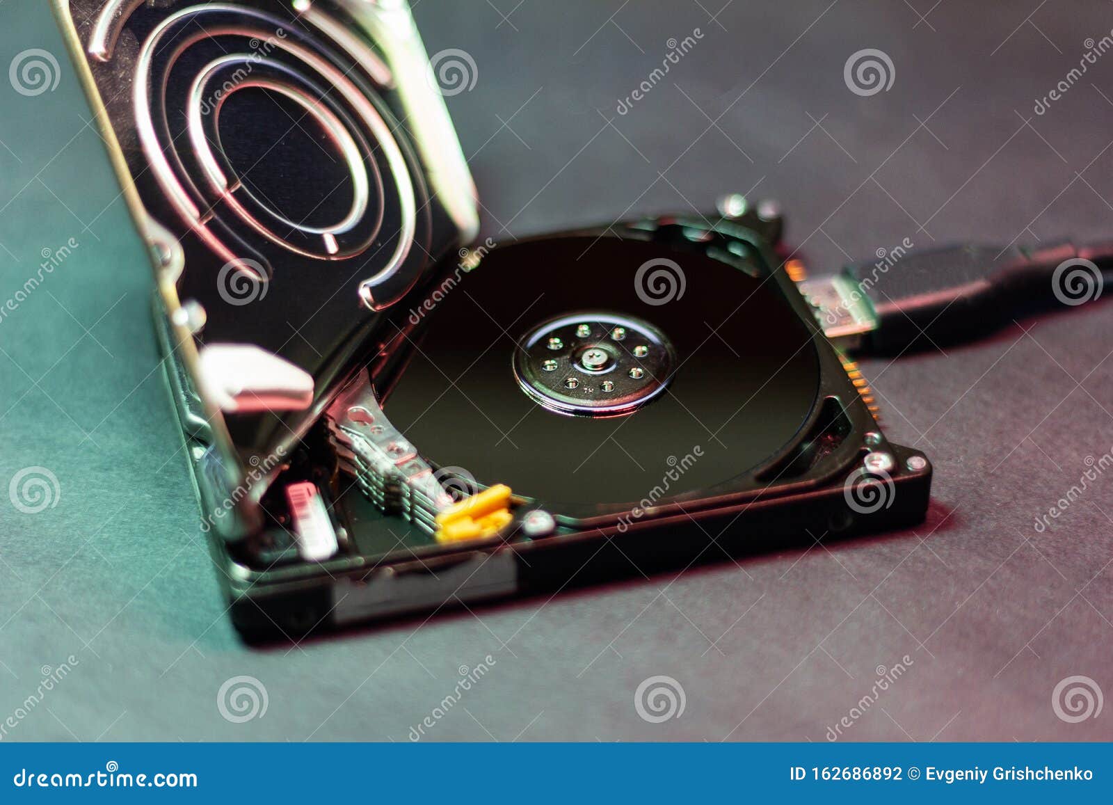 Hard Drive Open Hdd Memory Repair Deleted Data and Fix Stock Photo ...