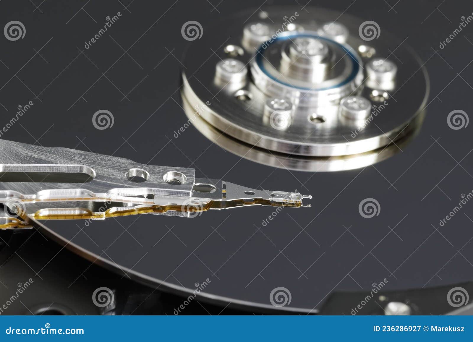Hard Drive Read-write Head Arm Stock Image - Image of computer, detail ...