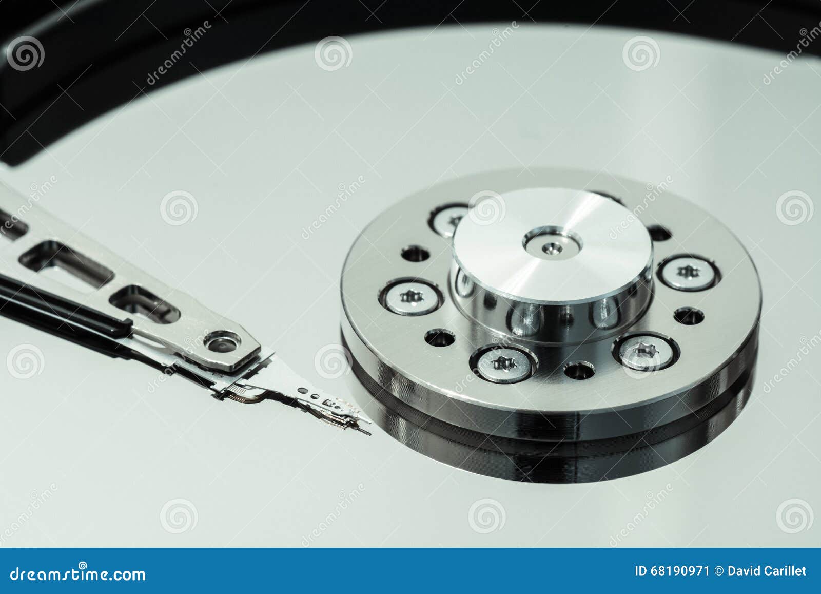 Hard Drive Read-write Head Macro Stock Image - Image of file, platter ...