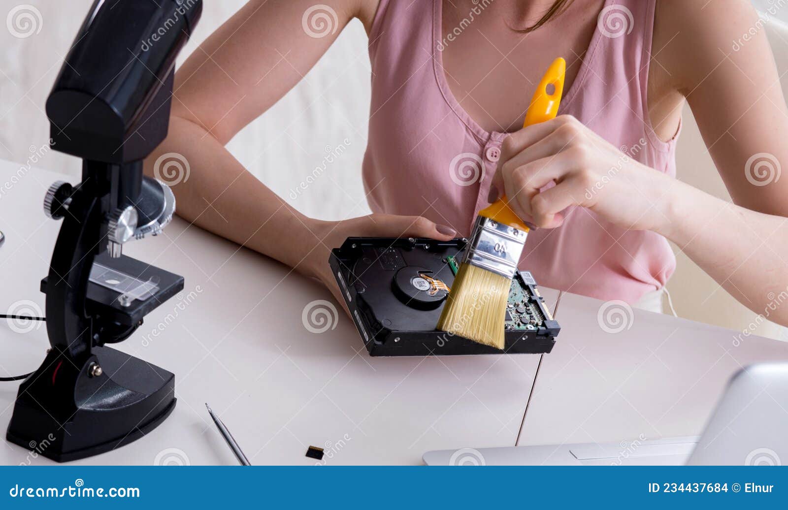 Hard Drive Repair and Data Recovery with Restoration Stock Photo ...