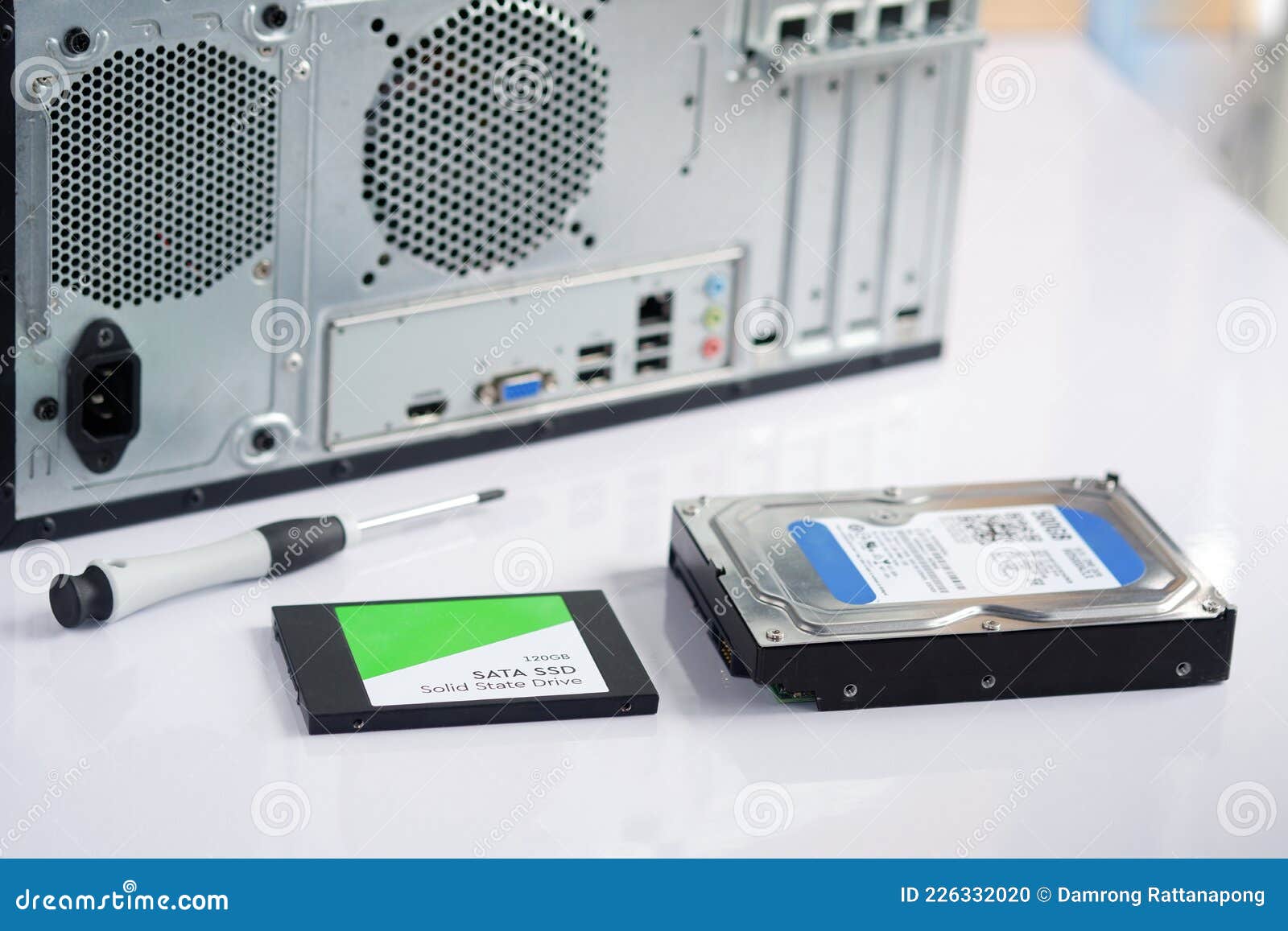 Ssd With A Screwdriver Upgrade And Repair Desktop Computer Internal ...