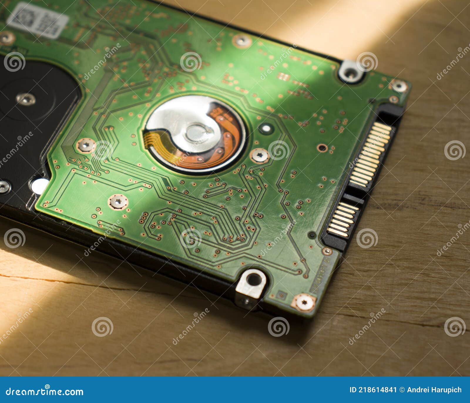 Hard drive on a table stock image. Image of drive, printed - 218614841