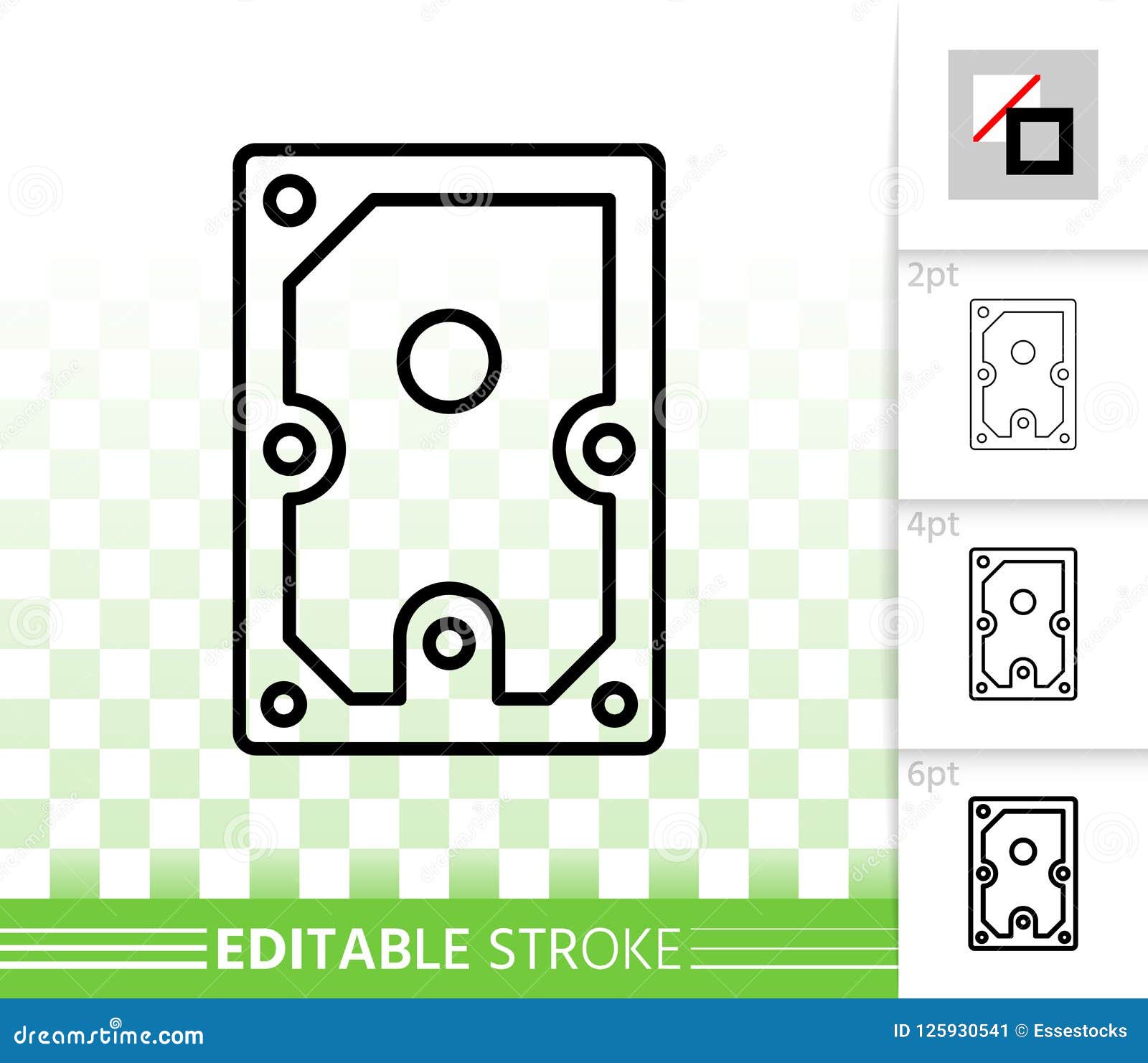 Hard Drive Simple Black Line Vector Icon Stock Vector - Illustration of ...