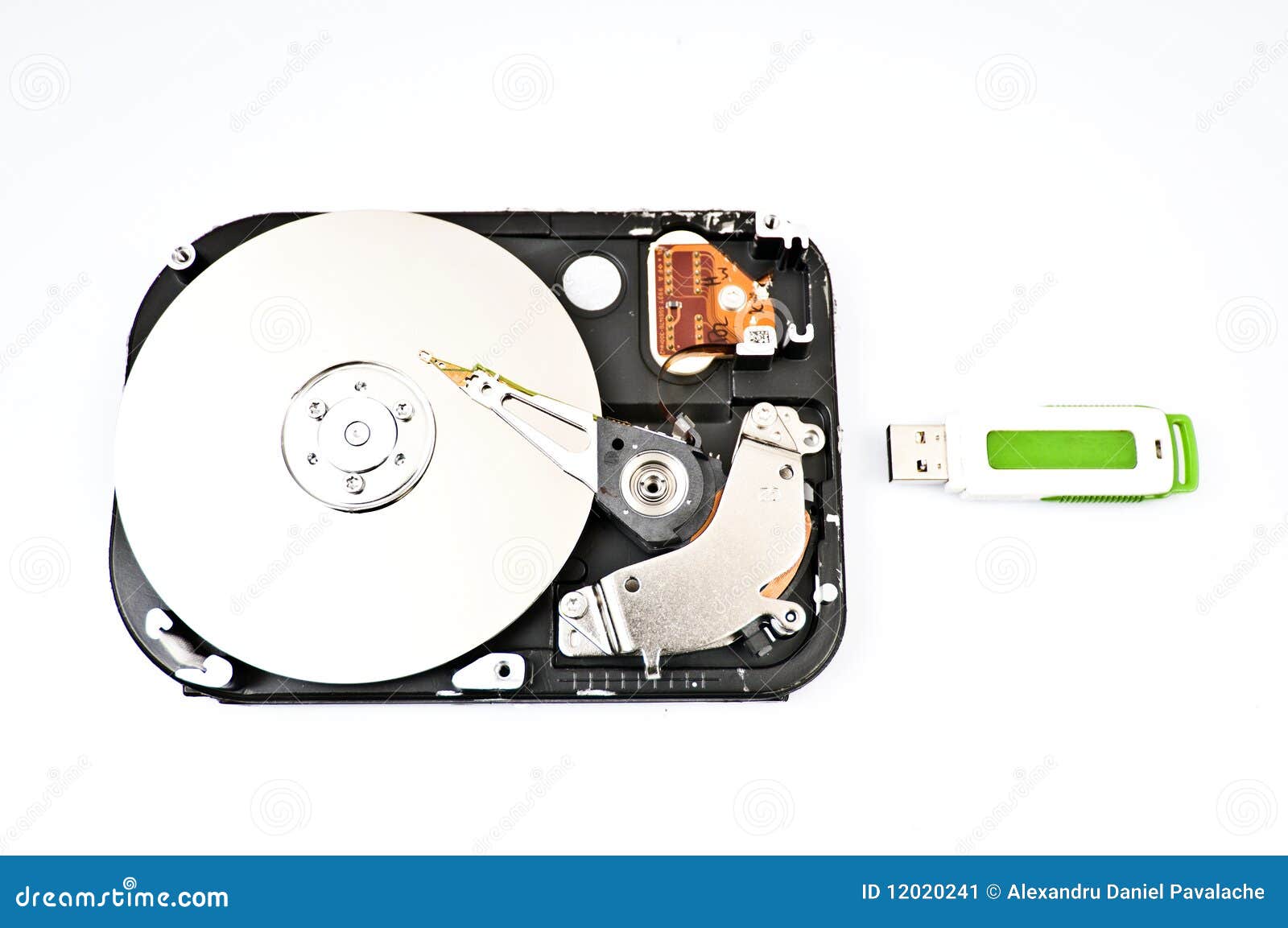 Hard drive and usb stick stock image. Image of patch - 12020241