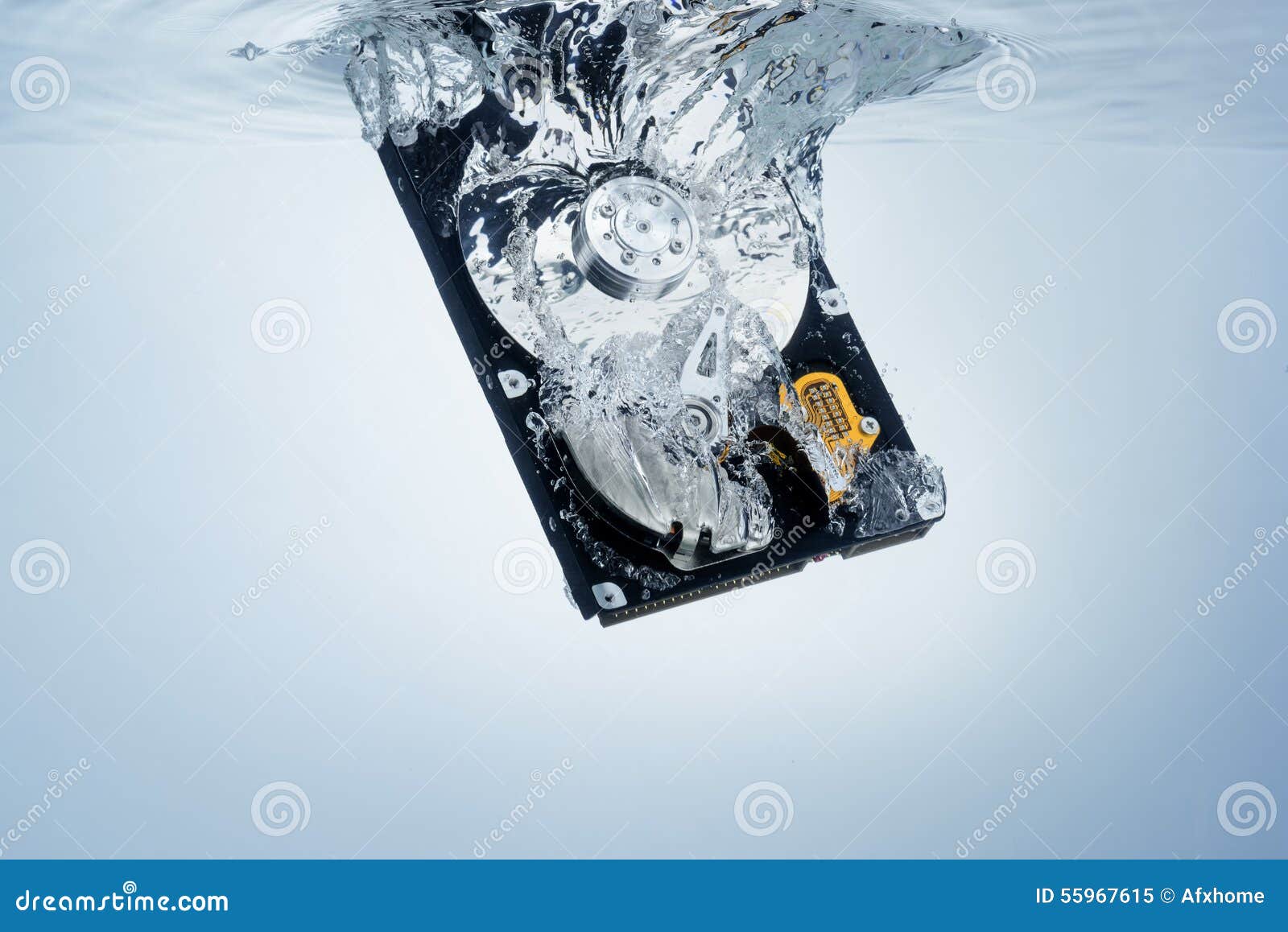 Hard Drive in the Water, Abstract Background Stock Image - Image of ...