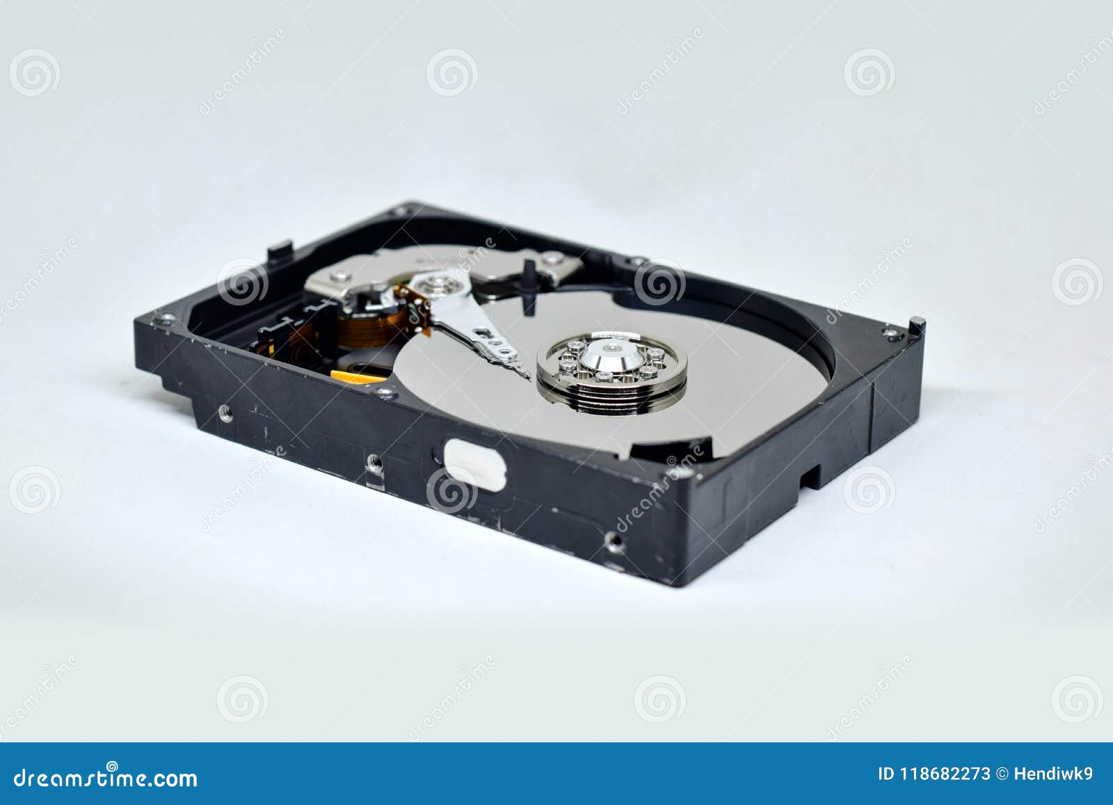 Hard Drive on White Background Stock Image - Image of industry, binary ...