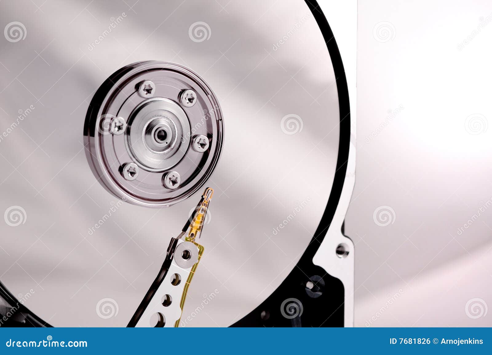 Hard Drives Needle and Platter in the Case Stock Photo - Image of disk ...