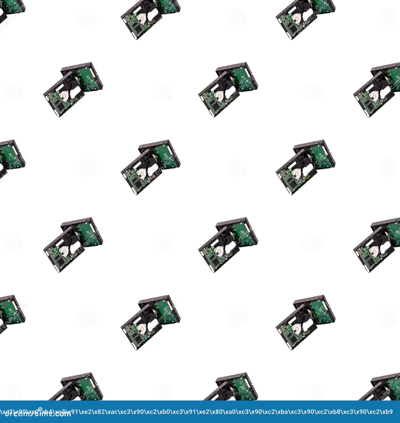 Hard Drives on White Background Isolated, Wallpaper, Texture Stock ...