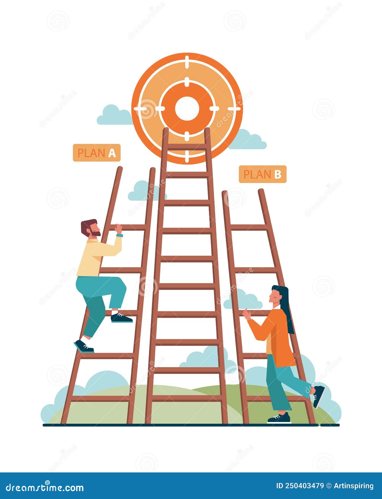 Hard or Easy Path Choice Concept. Difficult Decision-making, Stock ...