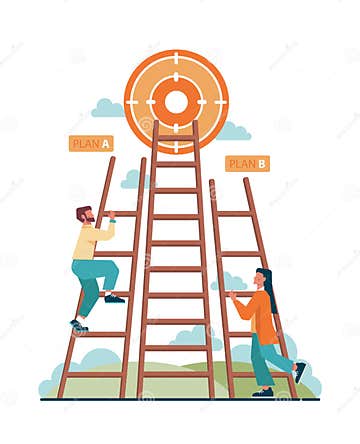 Hard or Easy Path Choice Concept. Difficult Decision-making, Stock ...