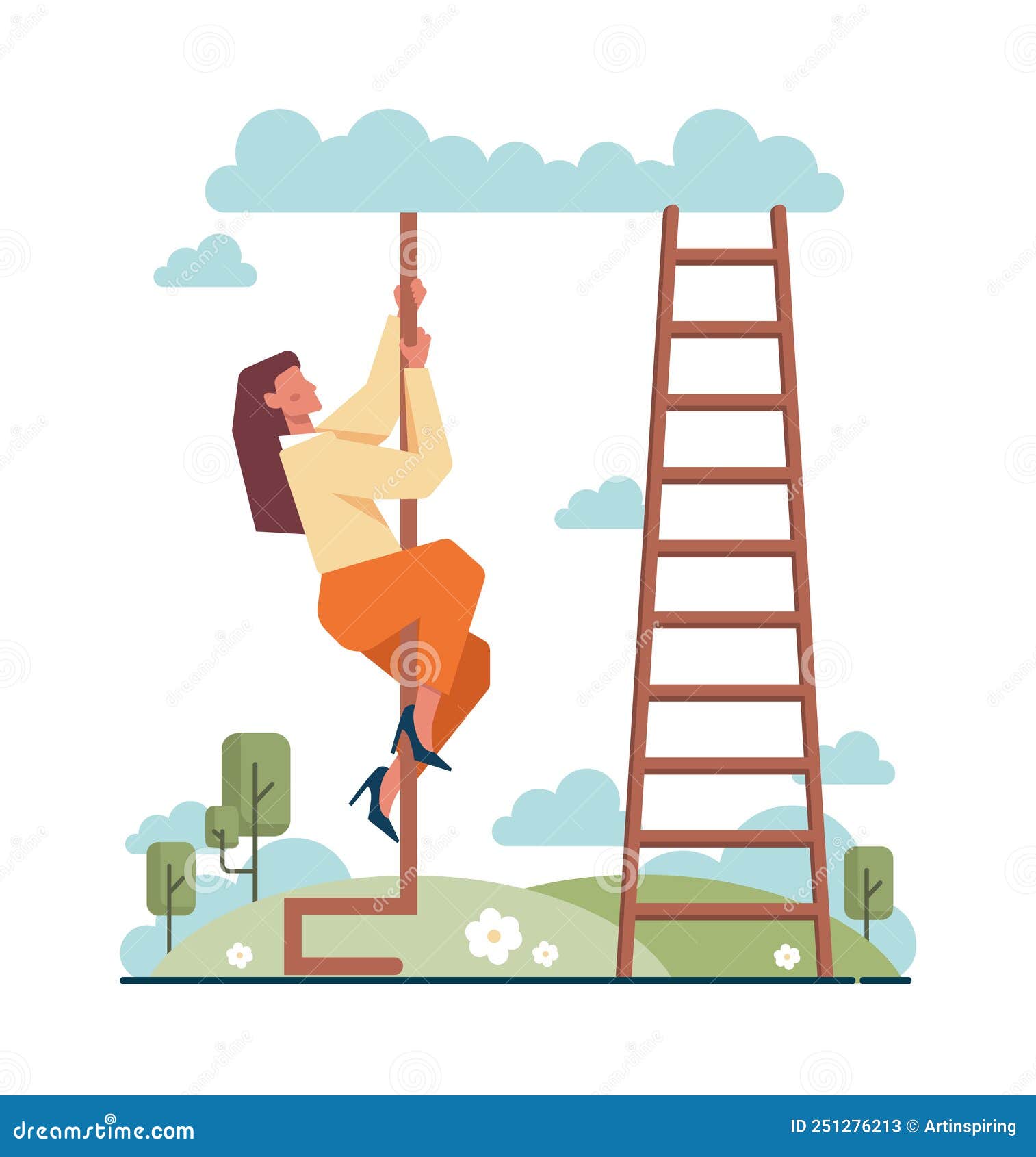 Hard or Easy Path Choice Concept. Difficult Decision-making, Stock ...