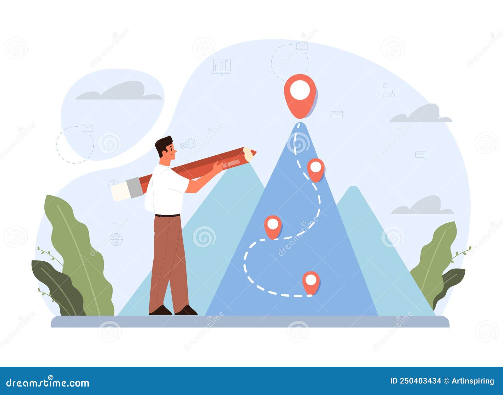 Hard or Easy Path Choice Concept. Success or Failure Stock Vector ...