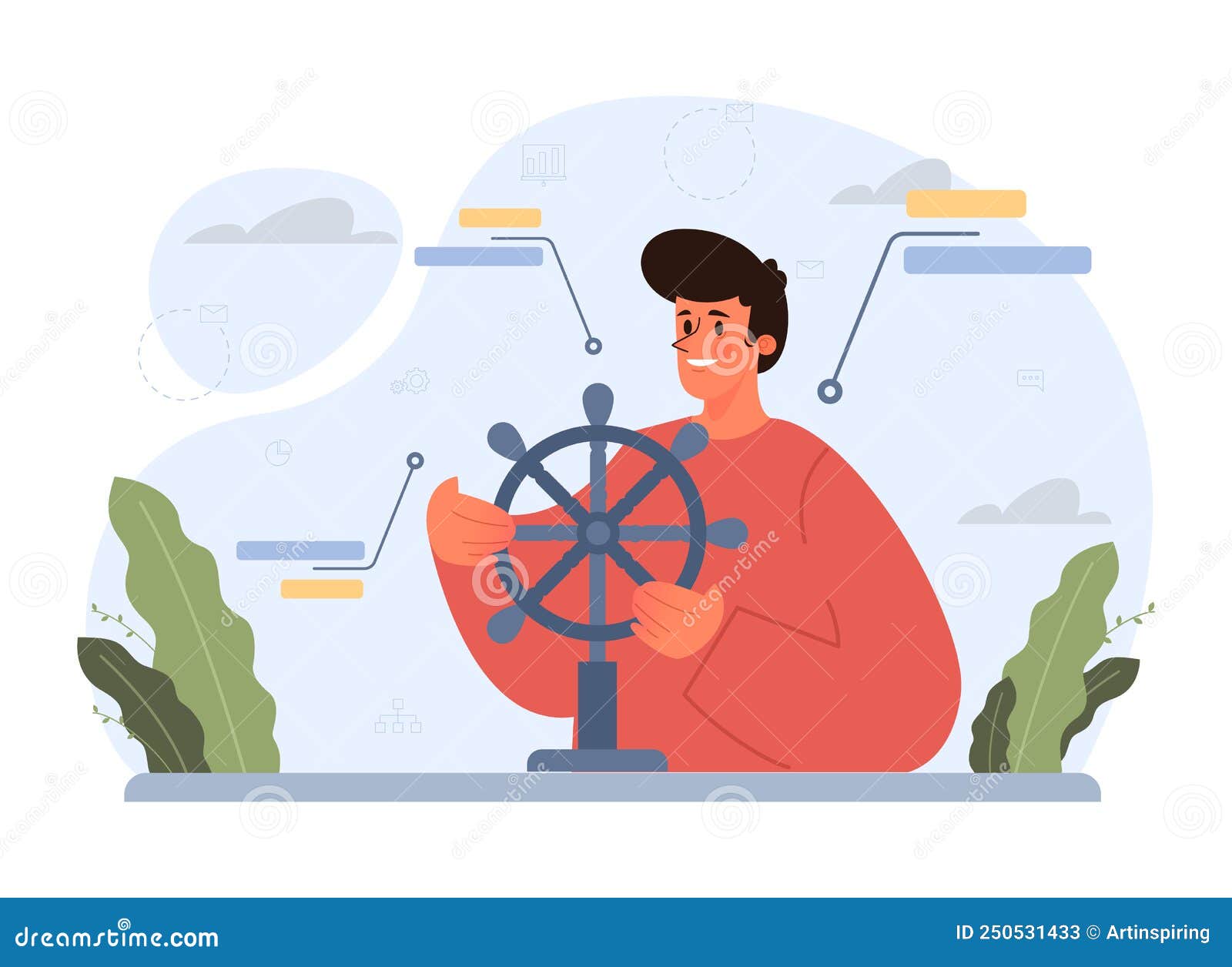 Hard or Easy Path Choice Concept. Success or Failure Stock Vector ...