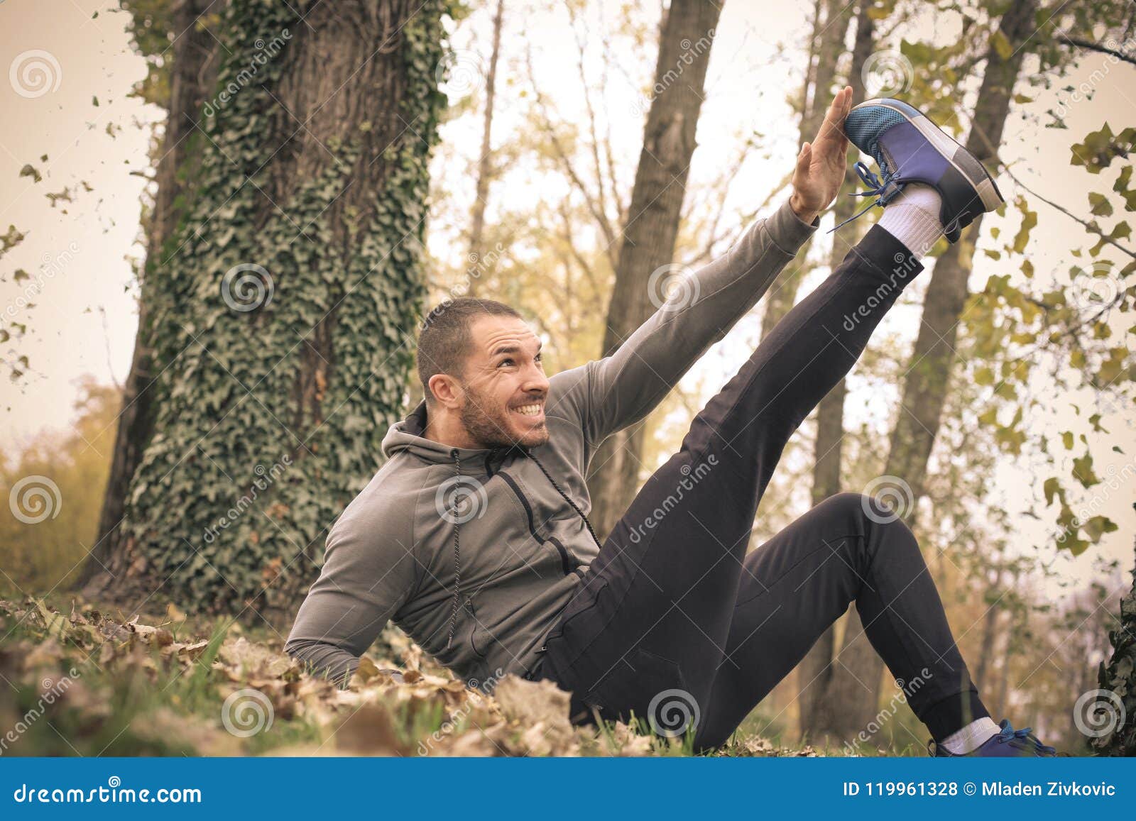 Hard exercise for legs. stock photo. Image of exercising - 119961328