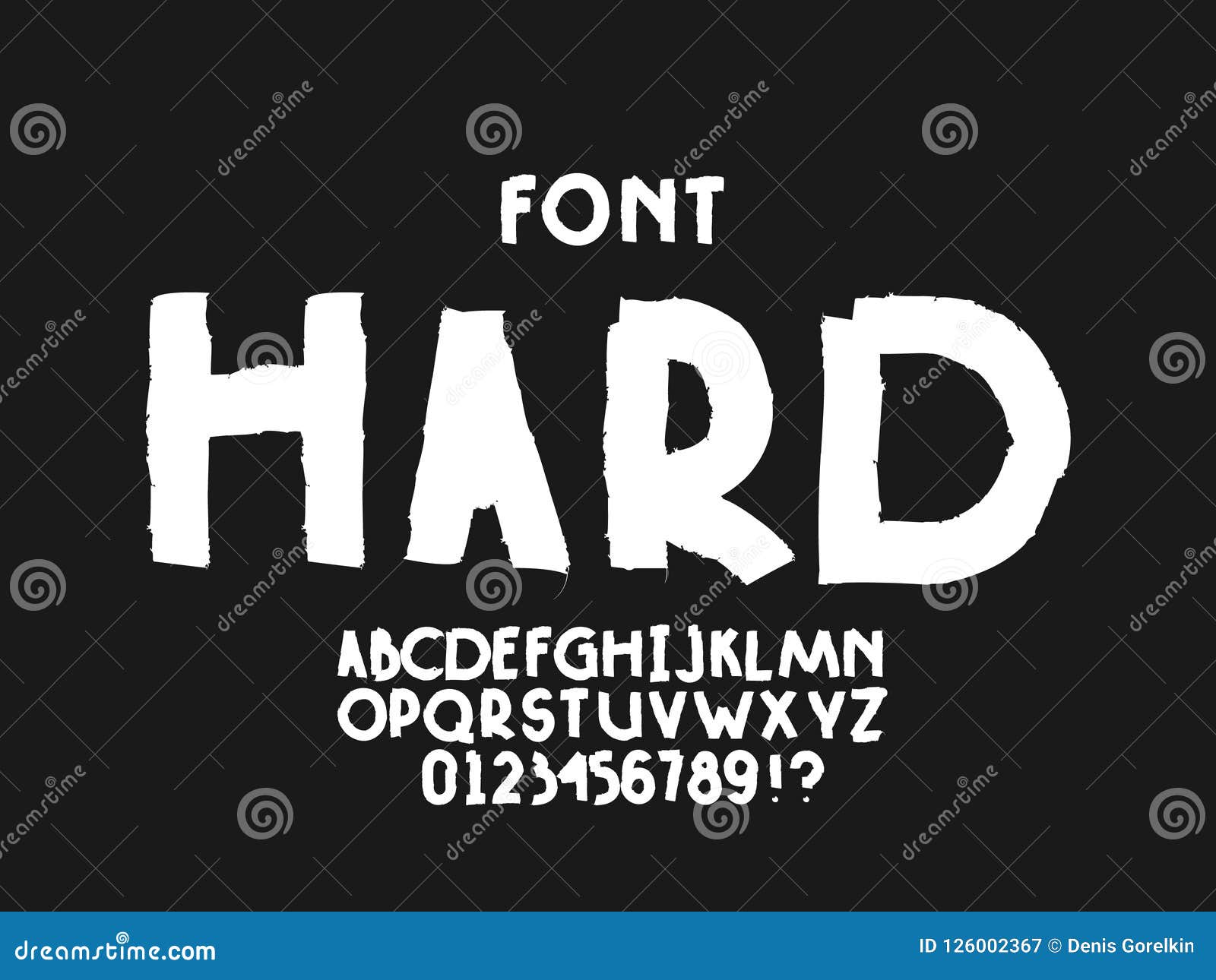 Hard font. Vector alphabet stock vector. Illustration of lettering ...