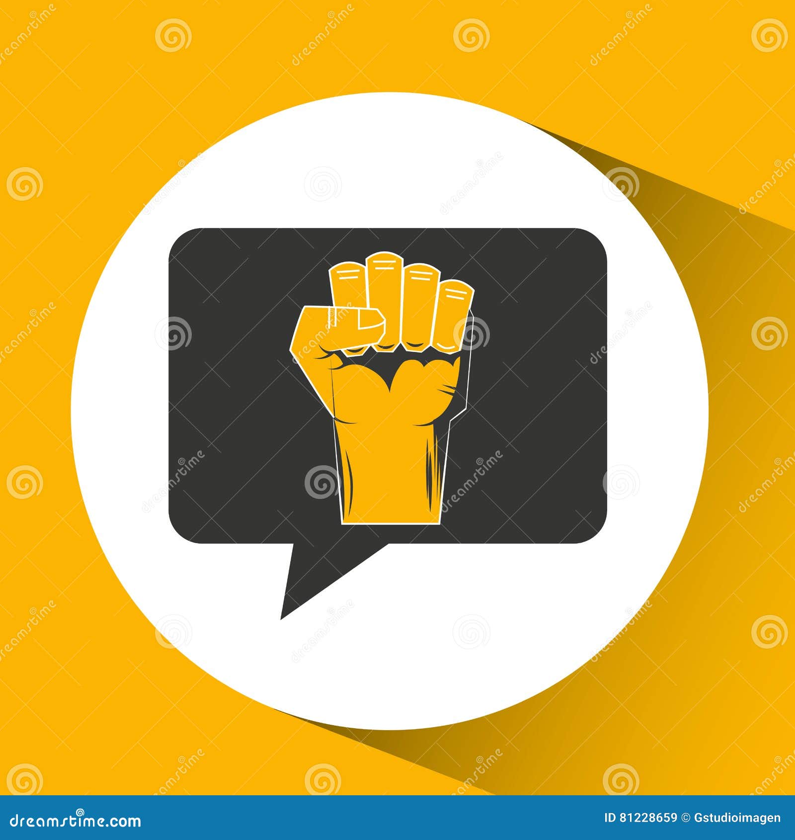 Hard Hand Sport Emblem Laurel Branch Stock Vector - Illustration of ...