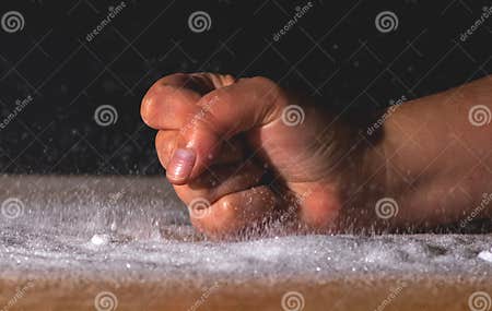 Hand Tapping on the Table with Sugar Stock Photo - Image of natural ...