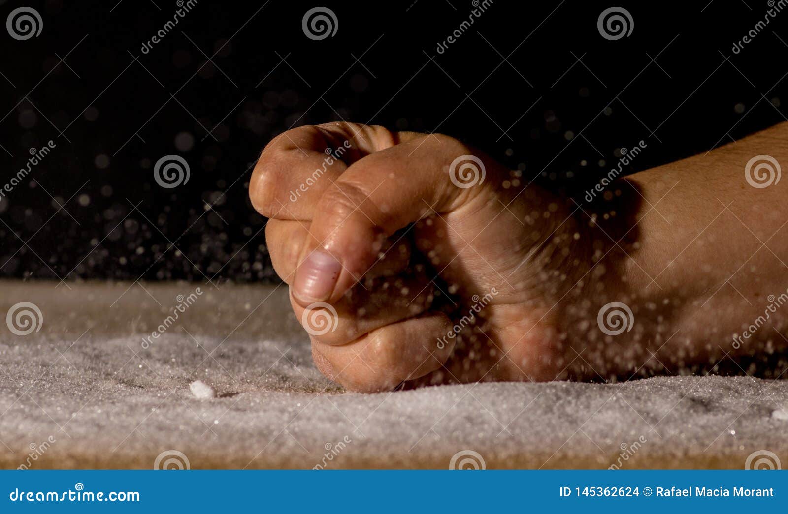 Hand Tapping on the Table with Sugar Stock Photo - Image of food ...