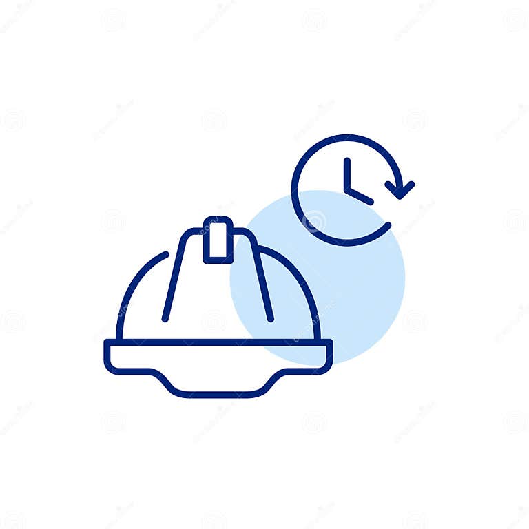 Hard Hat and Clock. Web Development Timeline and Schedule. Planned ...