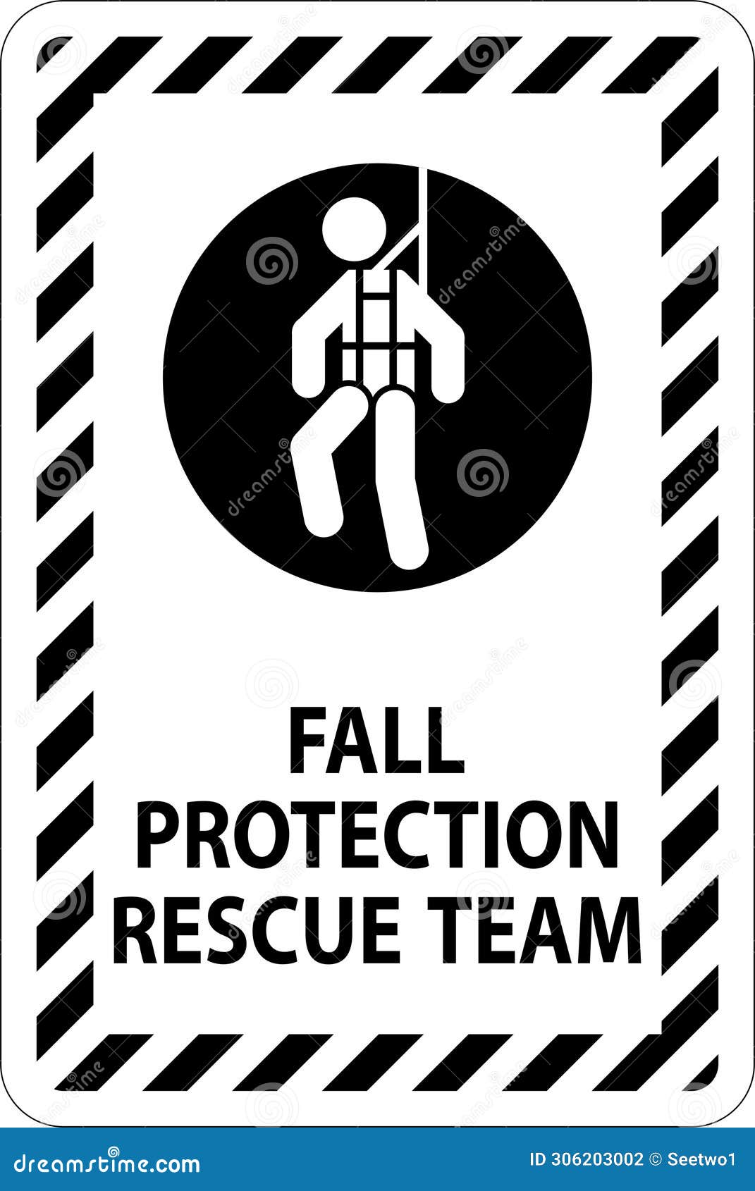 Hard Hat Decals, Danger Fall Protection Rescue Team Stock Vector ...