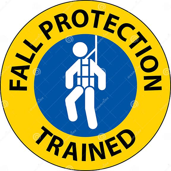 Hard Hat Decals, Fall Protection Trained Stock Vector - Illustration of ...