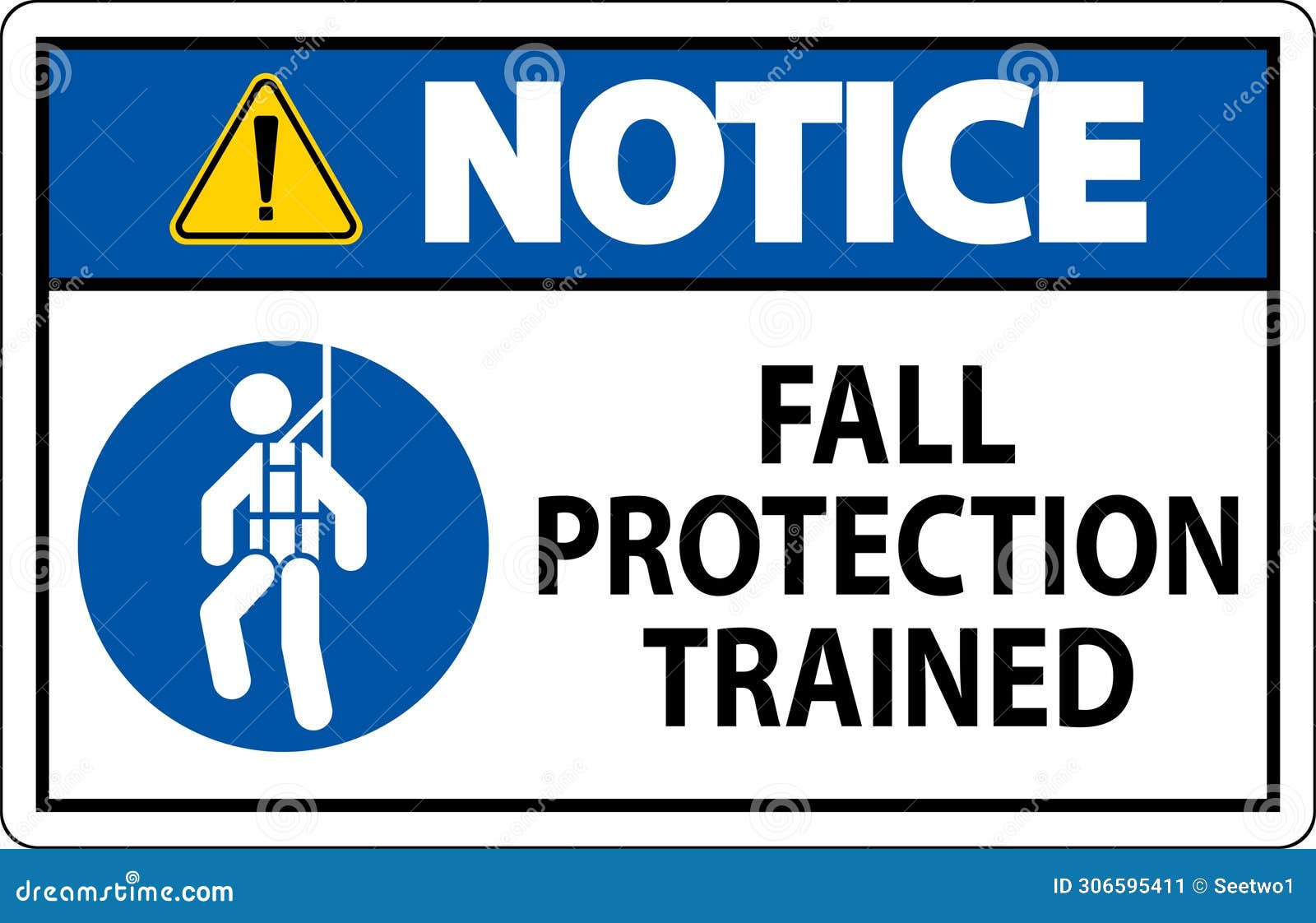 Notice Fall Hazard From Conveyor Symbol Sign, Vector Illustration ...