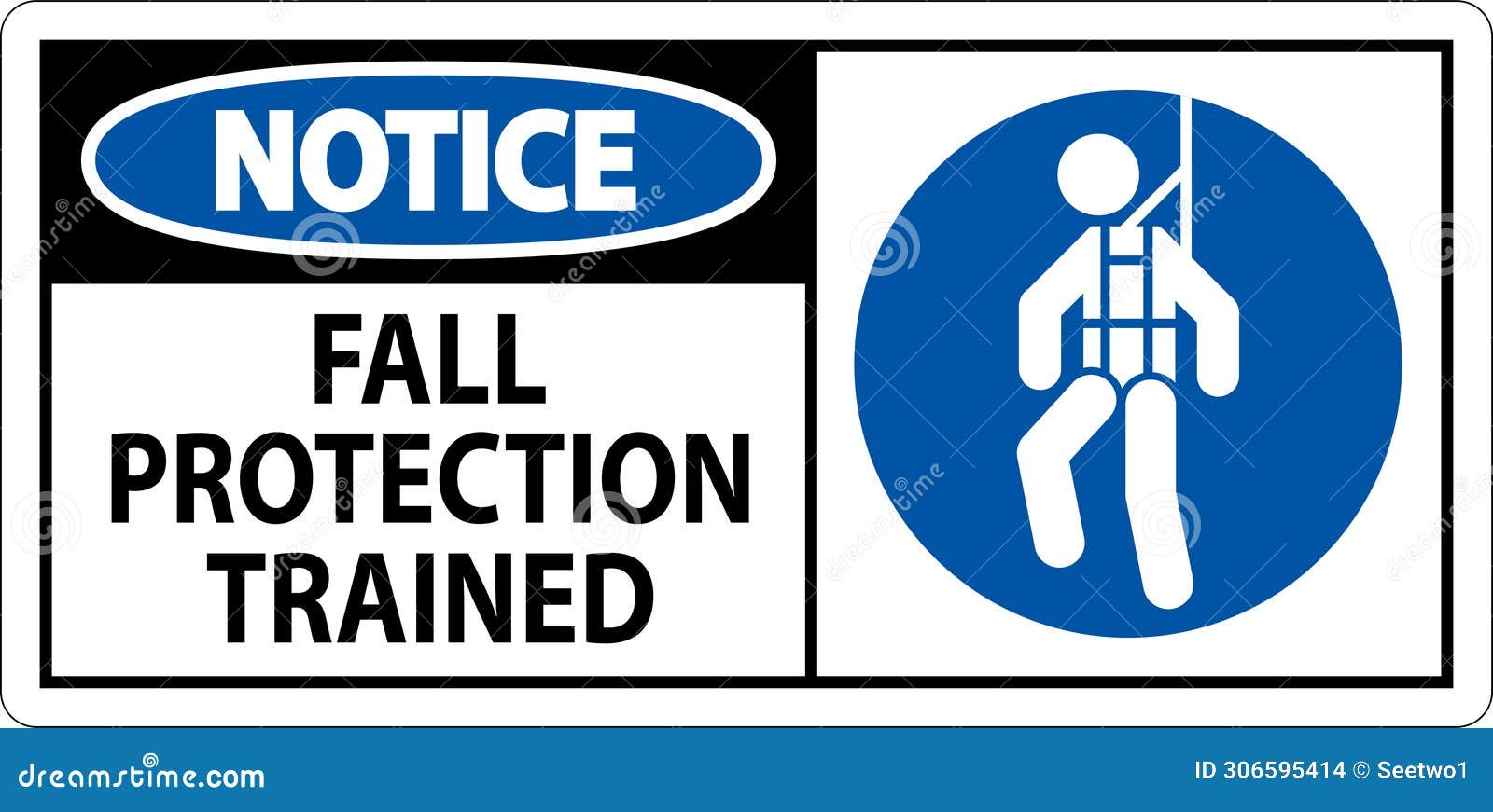 Notice Fall Hazard From Conveyor Symbol Sign, Vector Illustration ...