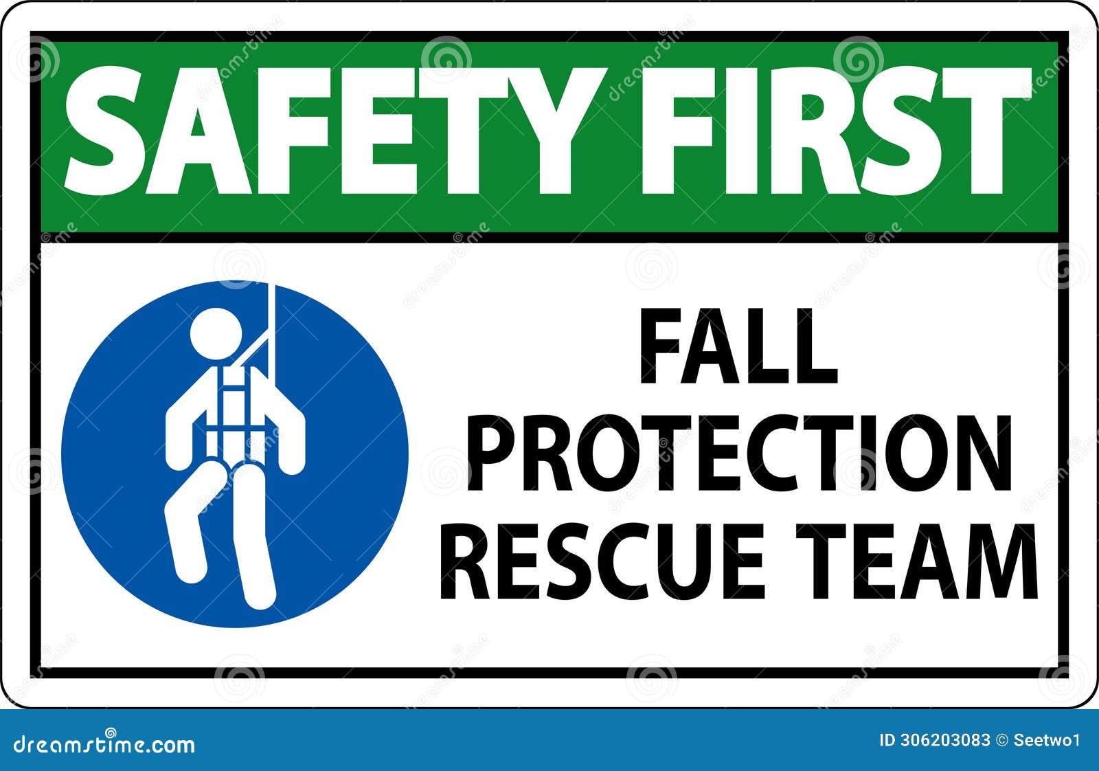 Hard Hat Decals, Safety First Fall Protection Rescue Team Stock Vector ...