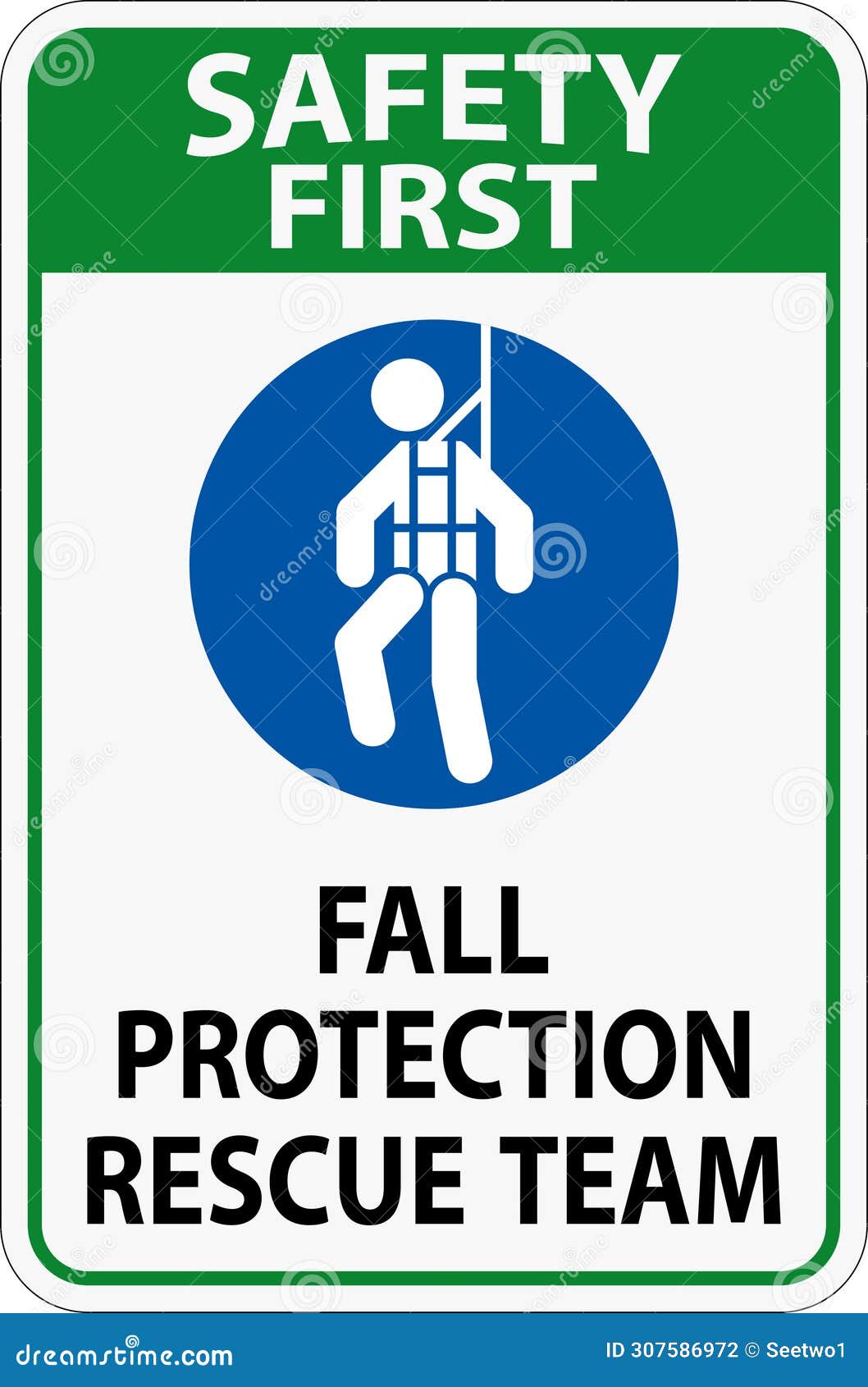 Hard Hat Decals, Safety First Fall Protection Rescue Team Stock Vector ...
