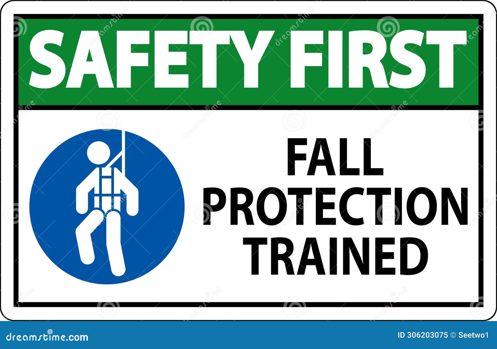 Hard Hat Decals, Safety First Fall Protection Trained Stock Vector ...