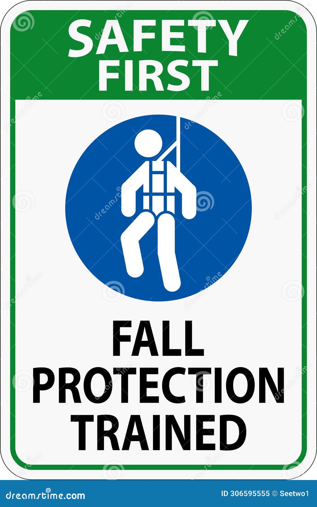 Hard Hat Decals, Safety First Fall Protection Trained Stock Vector ...