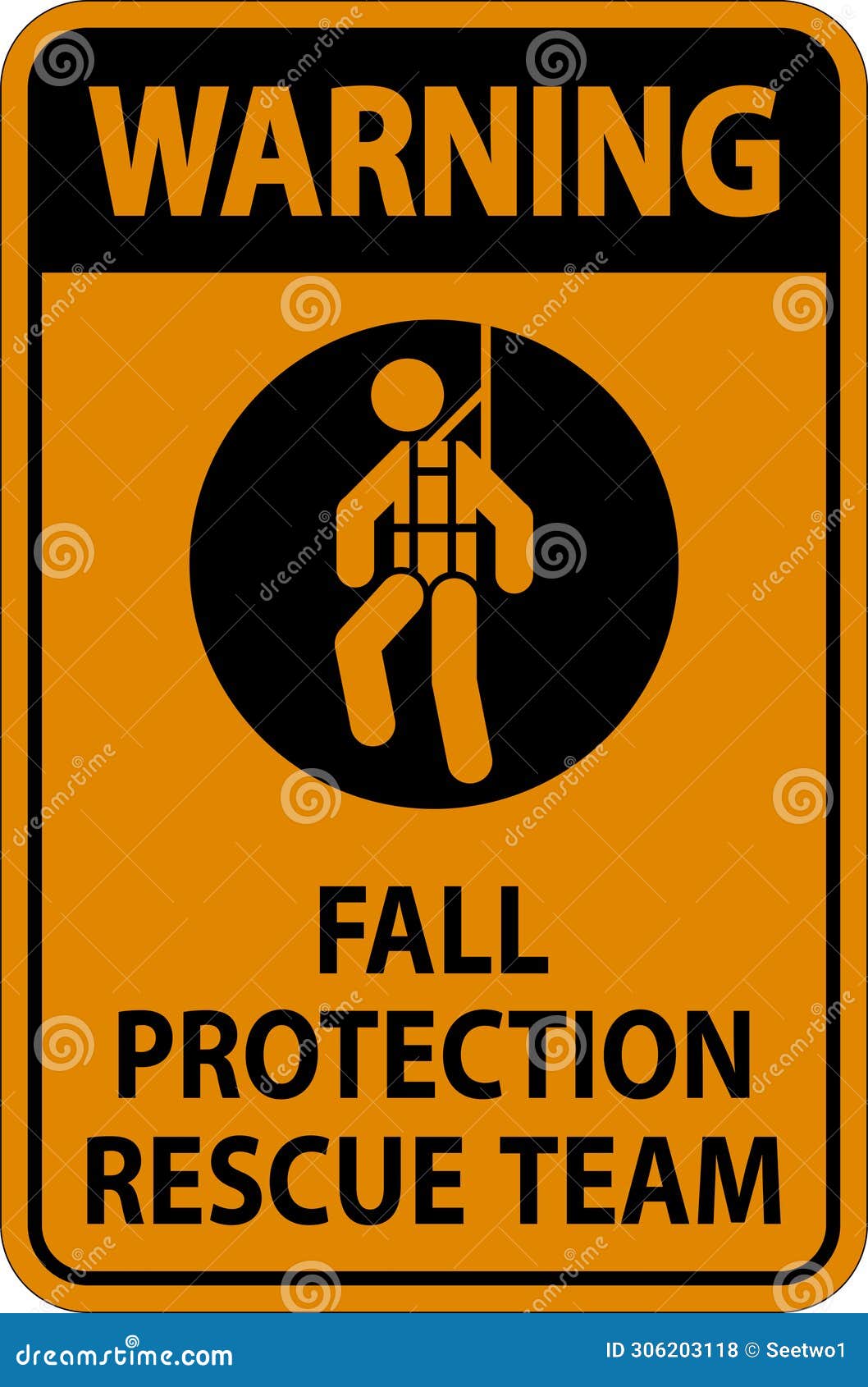 Hard Hat Decals, Warning Fall Protection Rescue Team Stock Vector ...