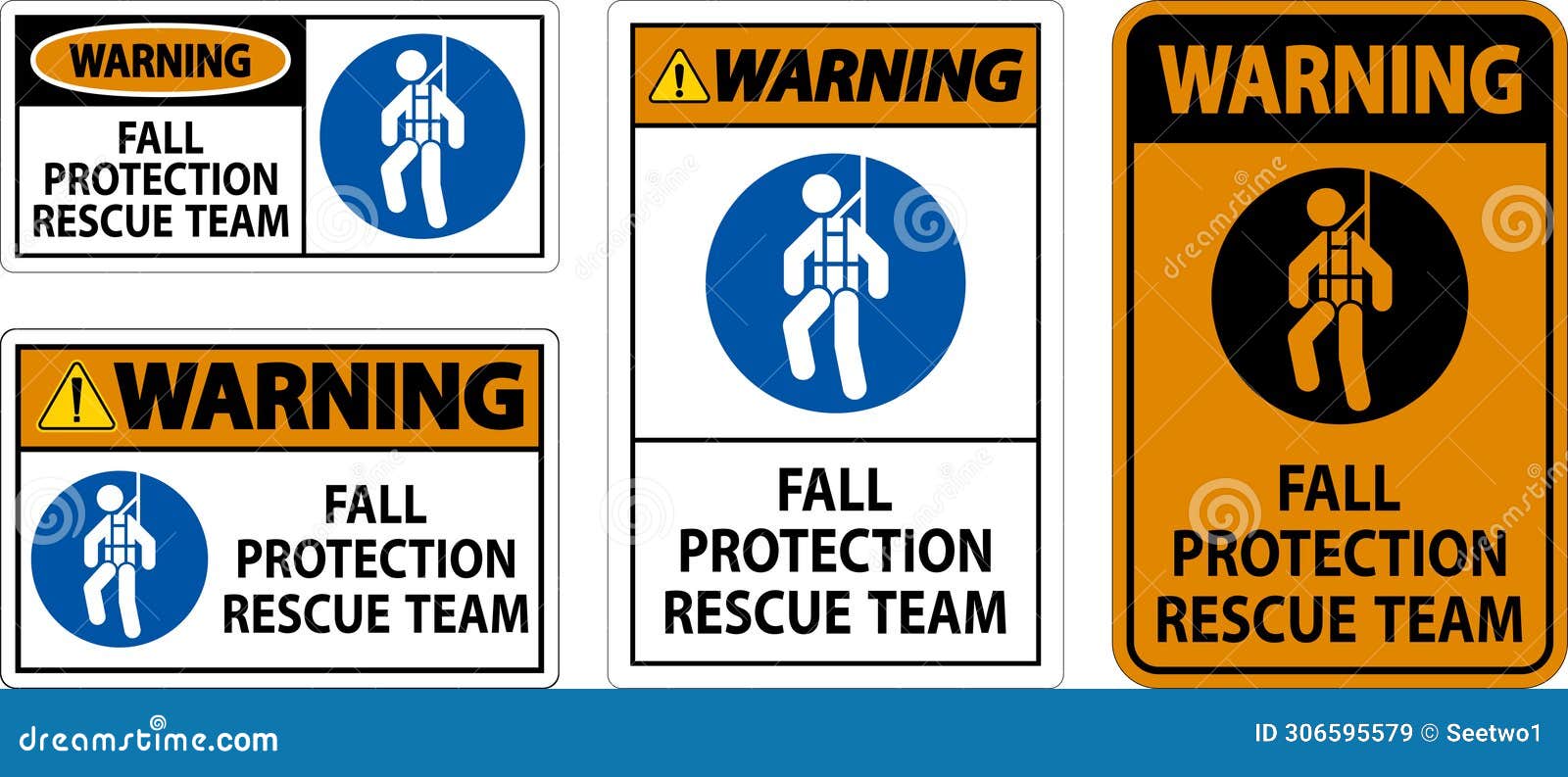 Hard Hat Decals, Warning Fall Protection Rescue Team Stock Vector ...