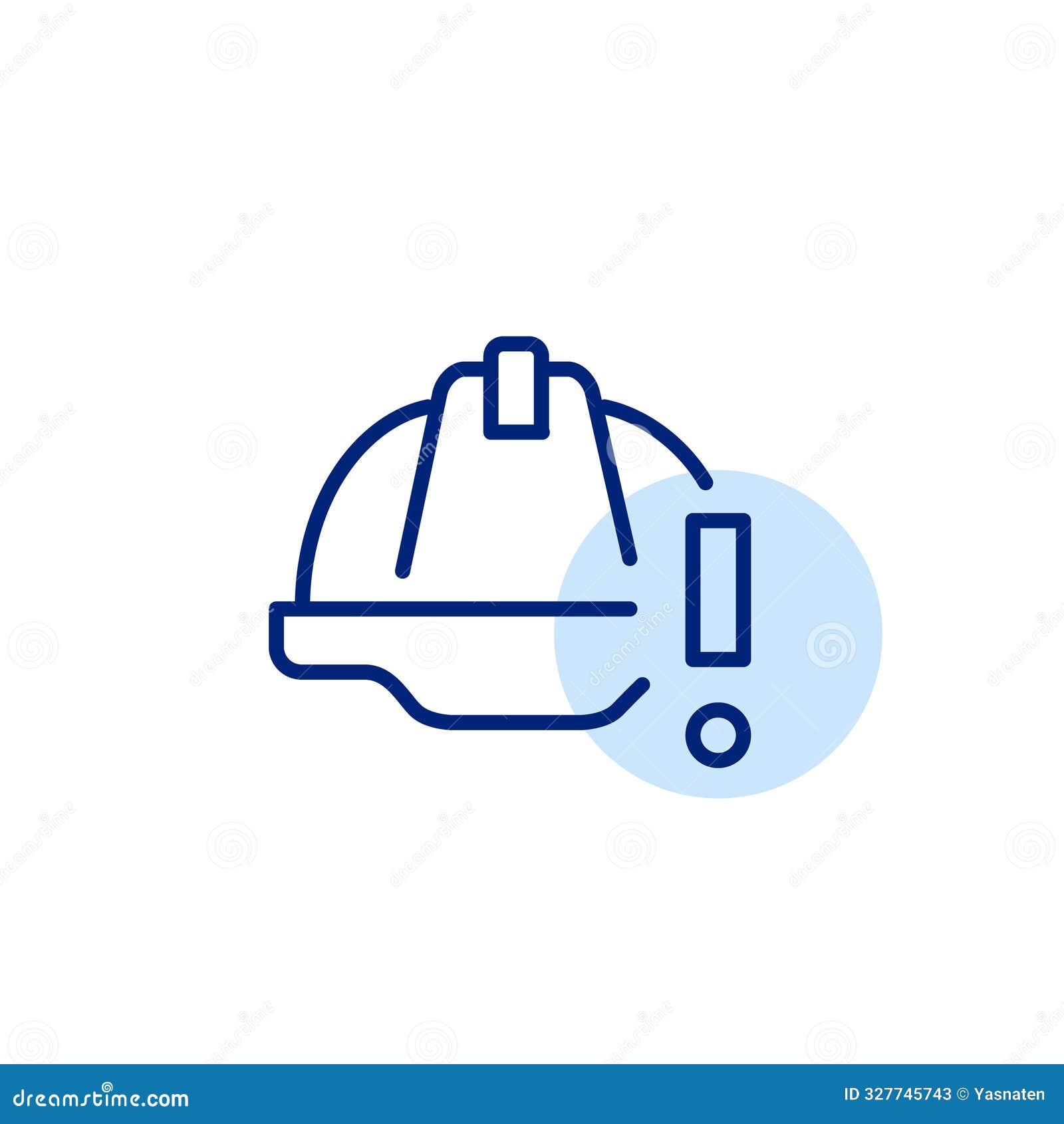 Hard Hat and Exclamation Mark. Construction Work Safety, Emergency ...