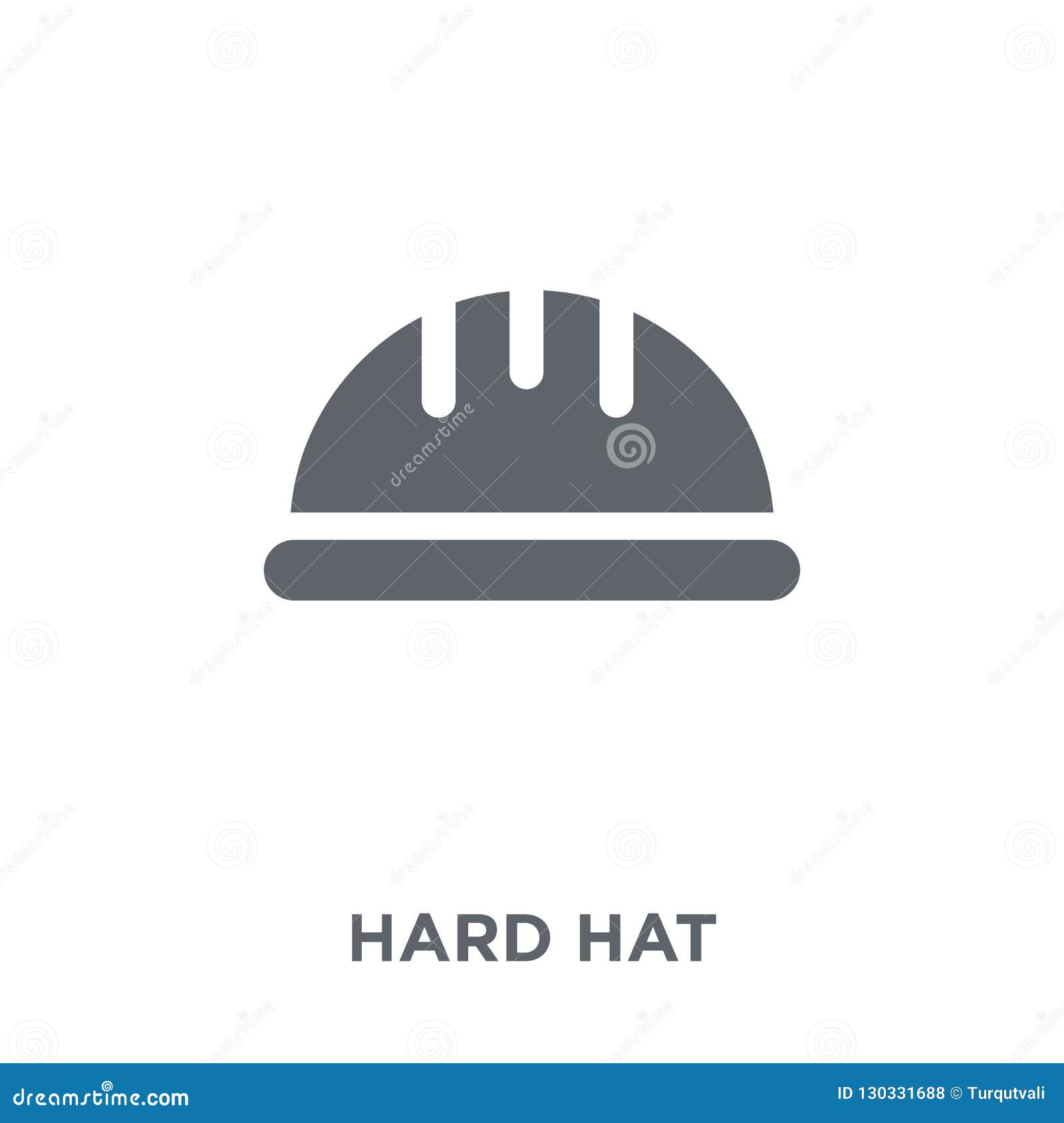 Hard Hat Icon from Productivity Collection. Stock Vector - Illustration ...