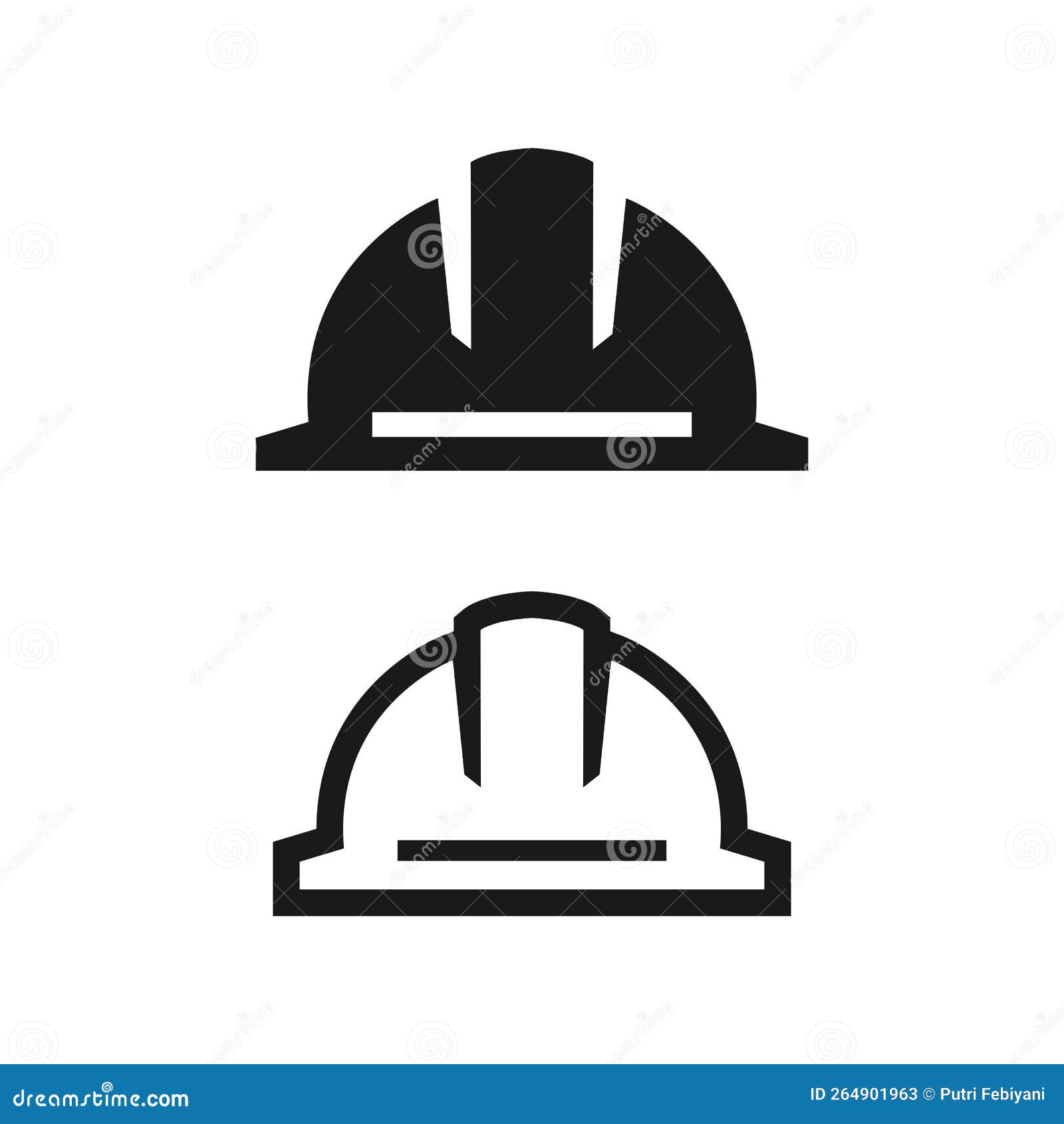 Hard Hat Logo Design stock vector. Illustration of hardhat - 264901963