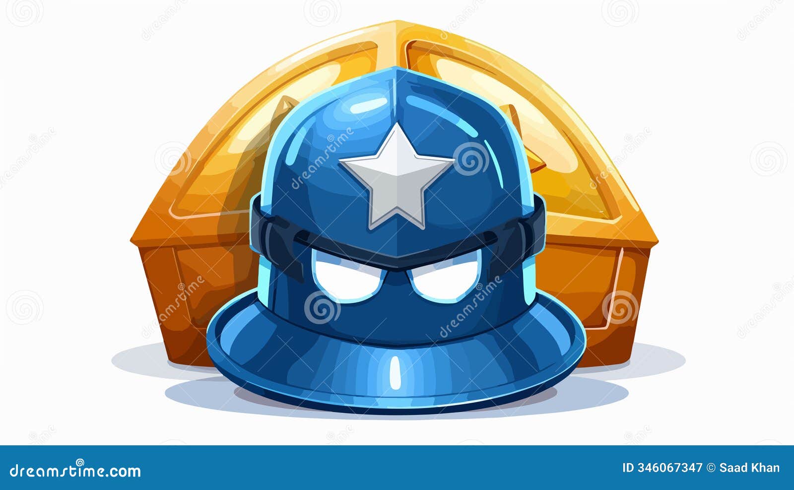 Hard Hat Shield and Plus Sign Vector Icon Cartoon Stock Illustration ...